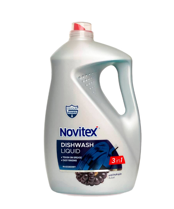 مایع ظرفشویی نویتکس Novitex رایحه تمشک وزن 3600 گرم|رنگ آبی-بانی مد