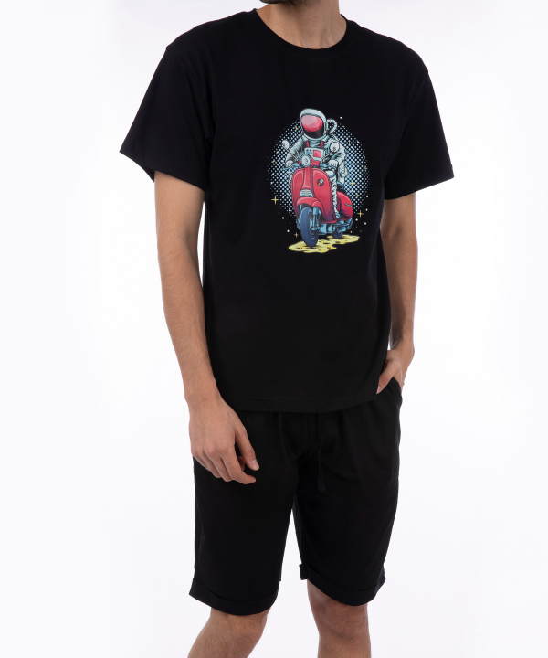 ست تیشرت و شلوارک مردانه سه دو Sedo کد 3SM37NT0551|رنگ مشکی-بانی مد