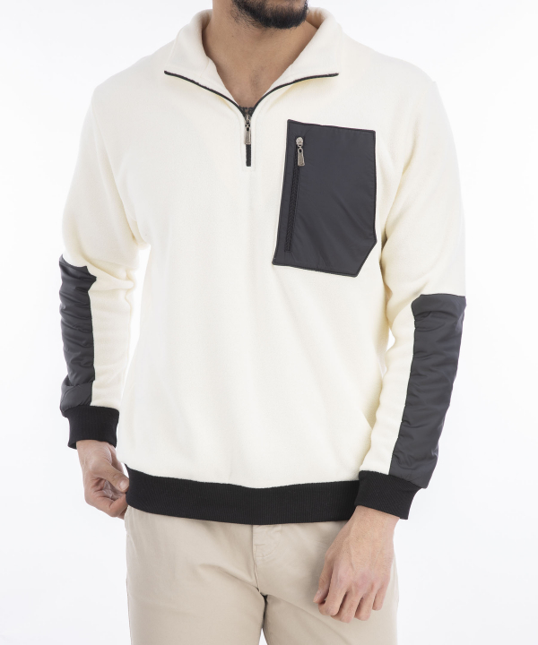 سویشرت مردانه آروما Aroma کد 1127103-02|رنگ سفید-بانی مد