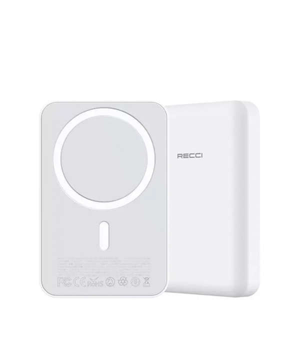 پاوربانک بی سیم مغناطیسی 10000 میلی آمپر ساعت رسی Recci Wireless Magnet Power Bank 10000mah RPB ...