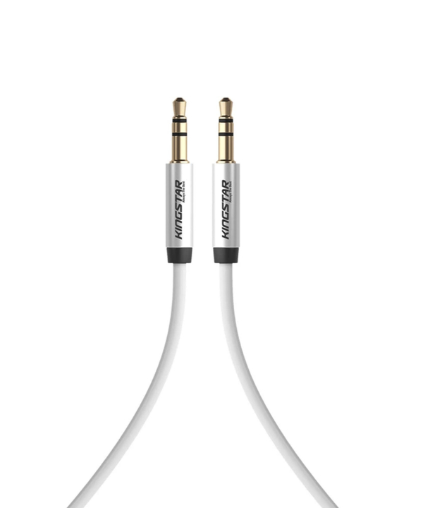 کابل AUX کینگ استار مدل KA618 طول 1.1 متر|رنگ نقره ای-بانی مد