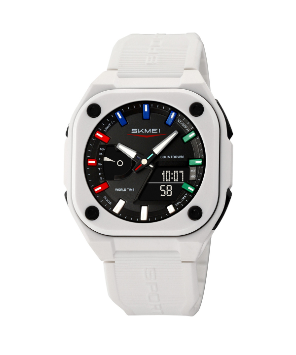 ساعت مچی عقربه‌ای دیجیتال اسکمی Skmei مدل 2328 WT|رنگ سفید-بانی مد