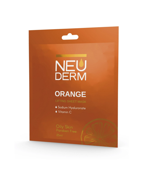ماسک صورت ورقه ای نئودرم Neuderm مدل پرتقال حجم 25 گرم|رنگ نارنجی-بانی مد