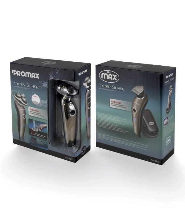 ریش تراش سه تیغ پرومکس Promax مدل 9900|رنگ مشکی نقره ای-بانی مد
